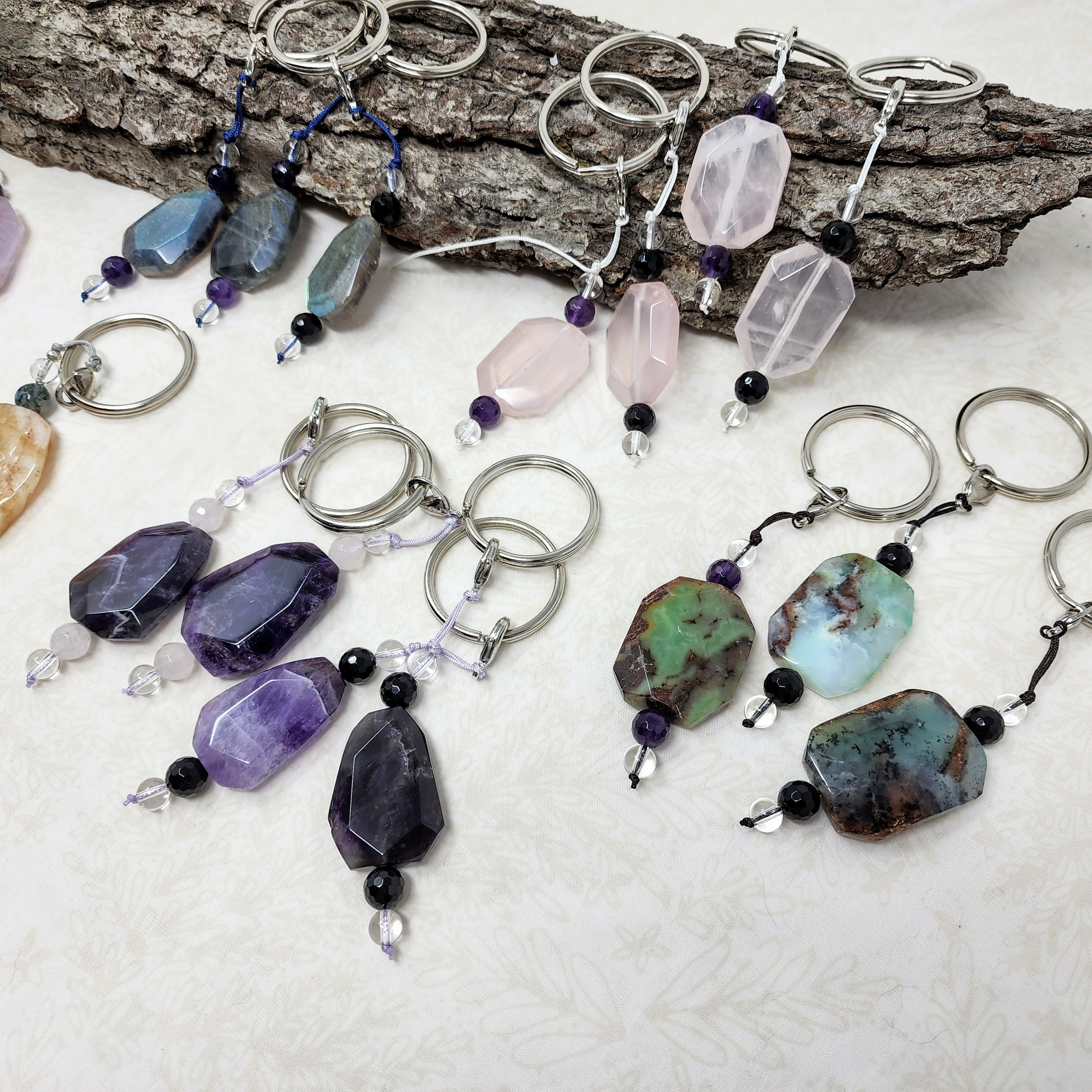 Gemstone Slab Keychain - Eternal Zen